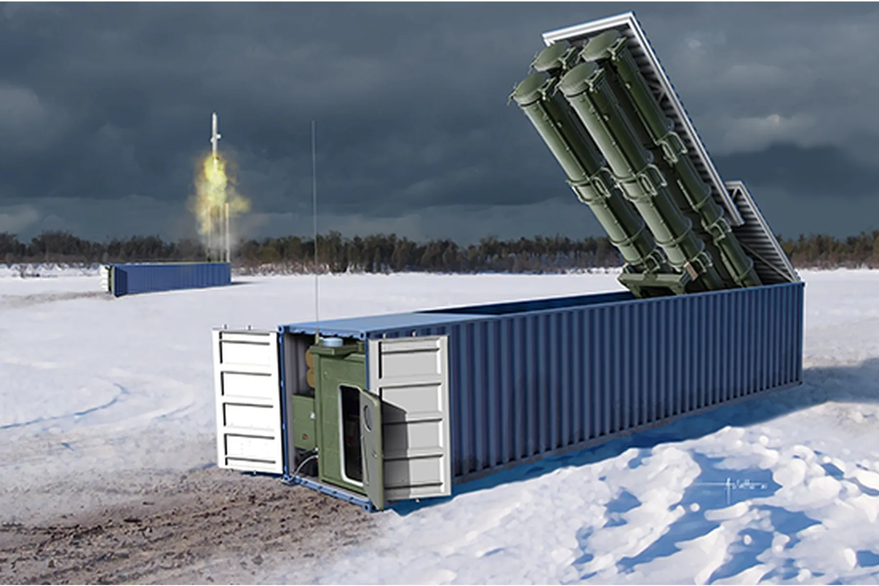 Trumpeter 1:35 3M-54 Club-K 40-Foot Container Missile Launch System ...
