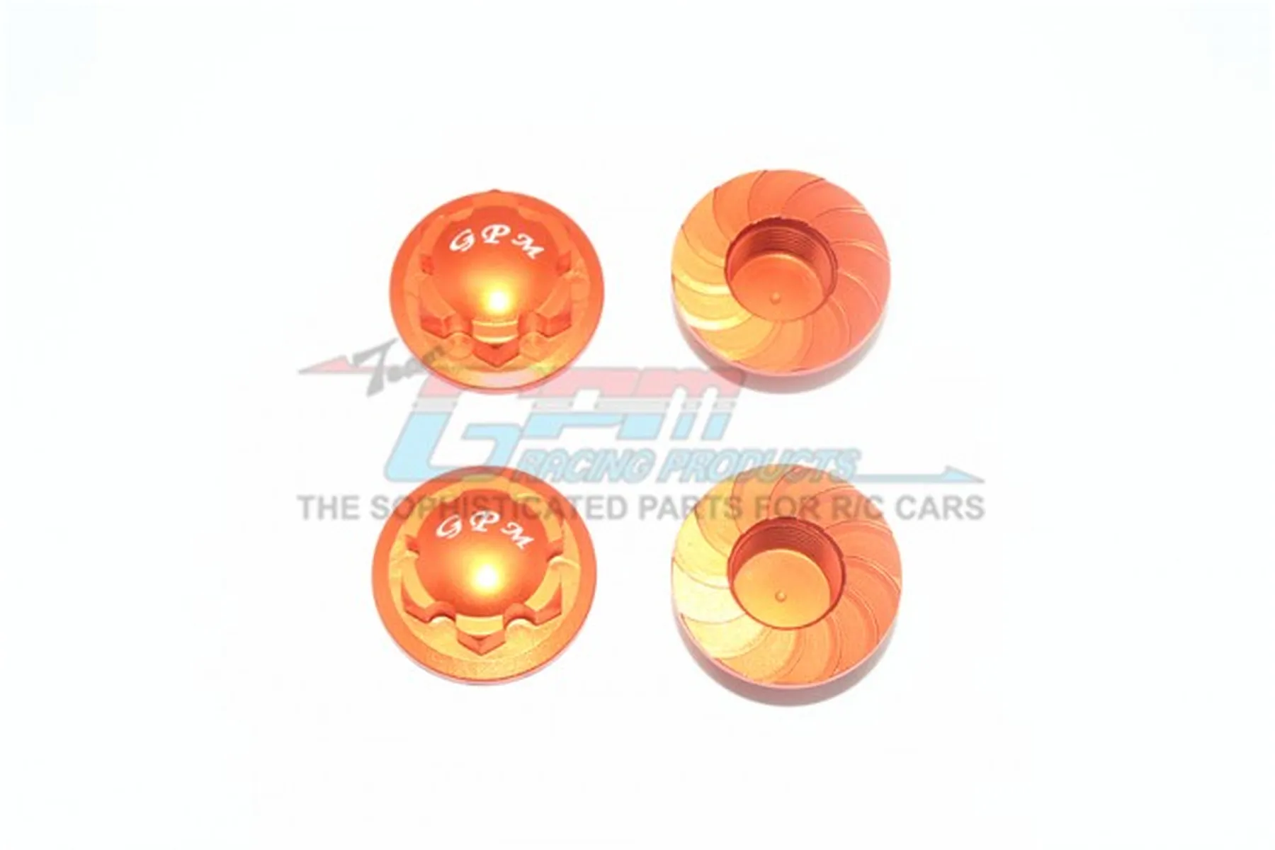 GPM Orange Aluminium 17mm Flanged Serrated Wheel Nuts 4Pcs
