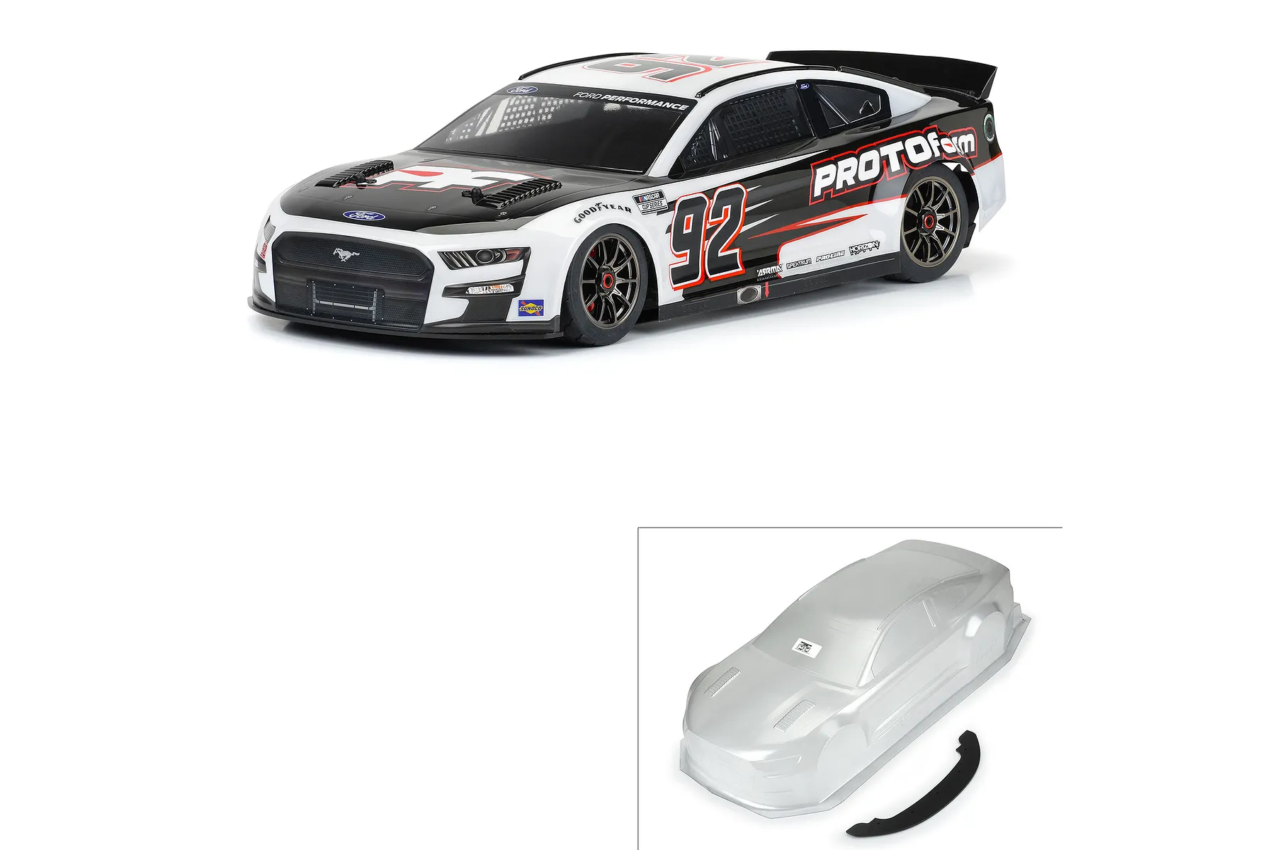 Protoform 1/7 2022 Ford Mustang NASCAR Cup Series Body Shell - Clear ...