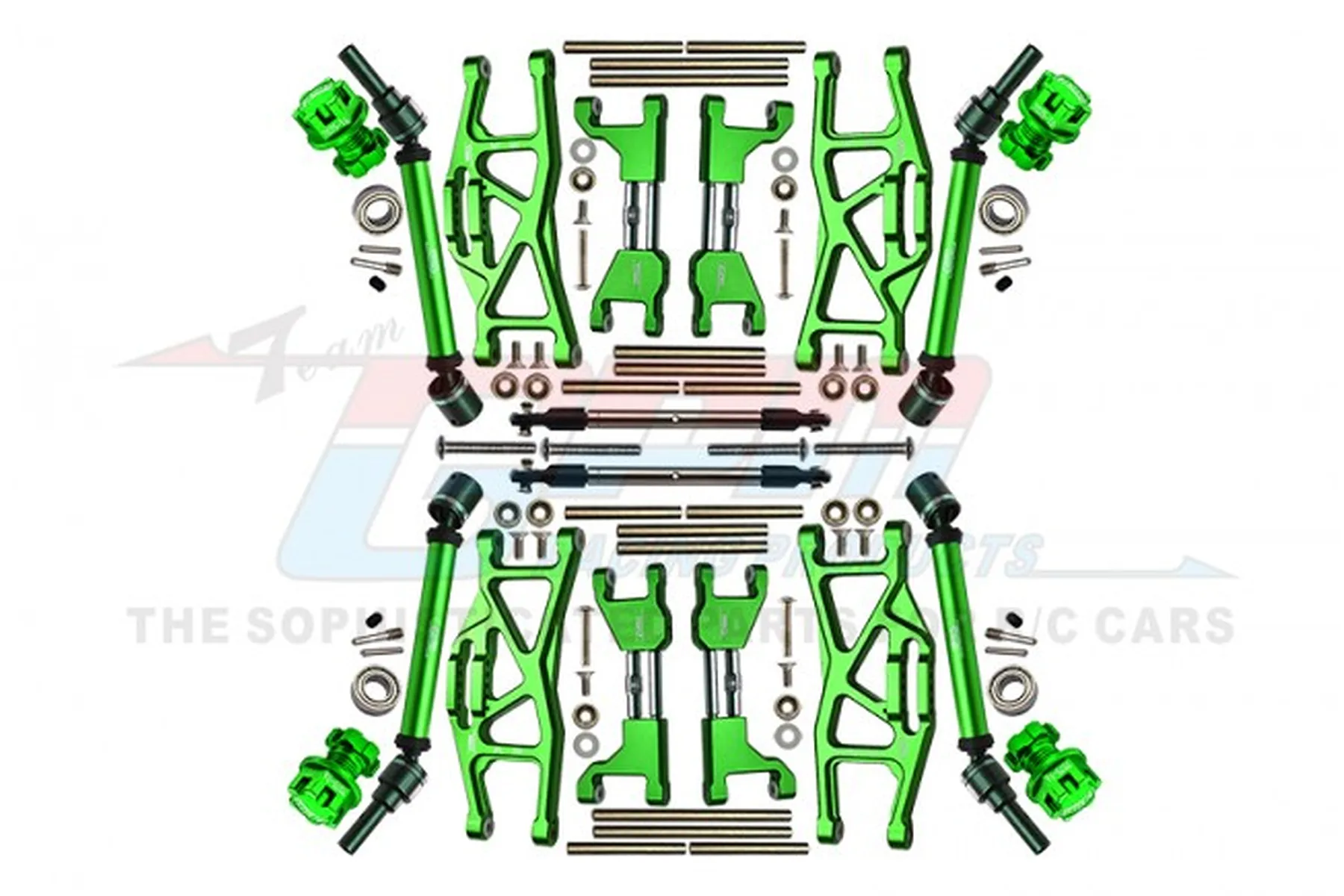 GPM Green Aluminium Complete CVD Driveshaft & Suspension Upgrade Kit