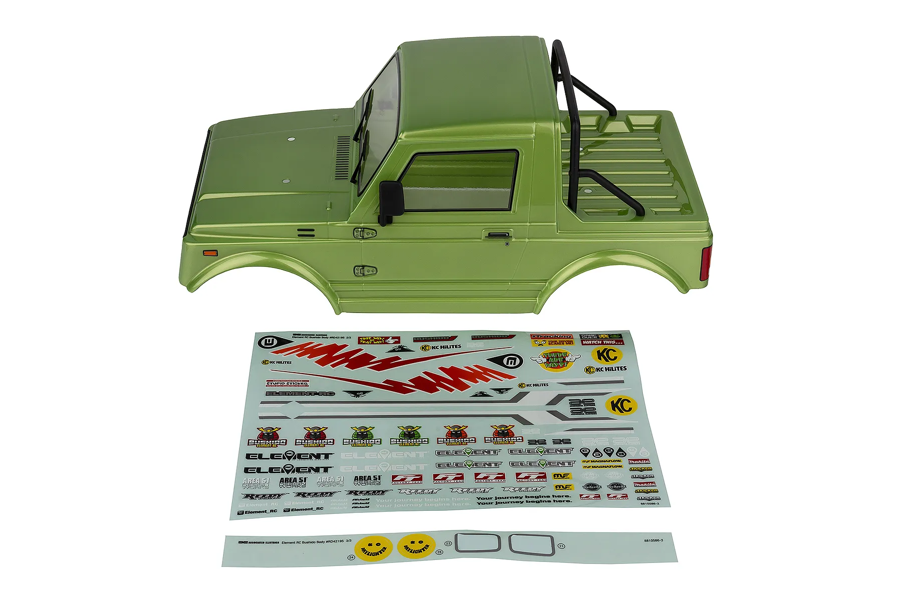 Element RC 1/10 Bushido Painted Body Shell - Green