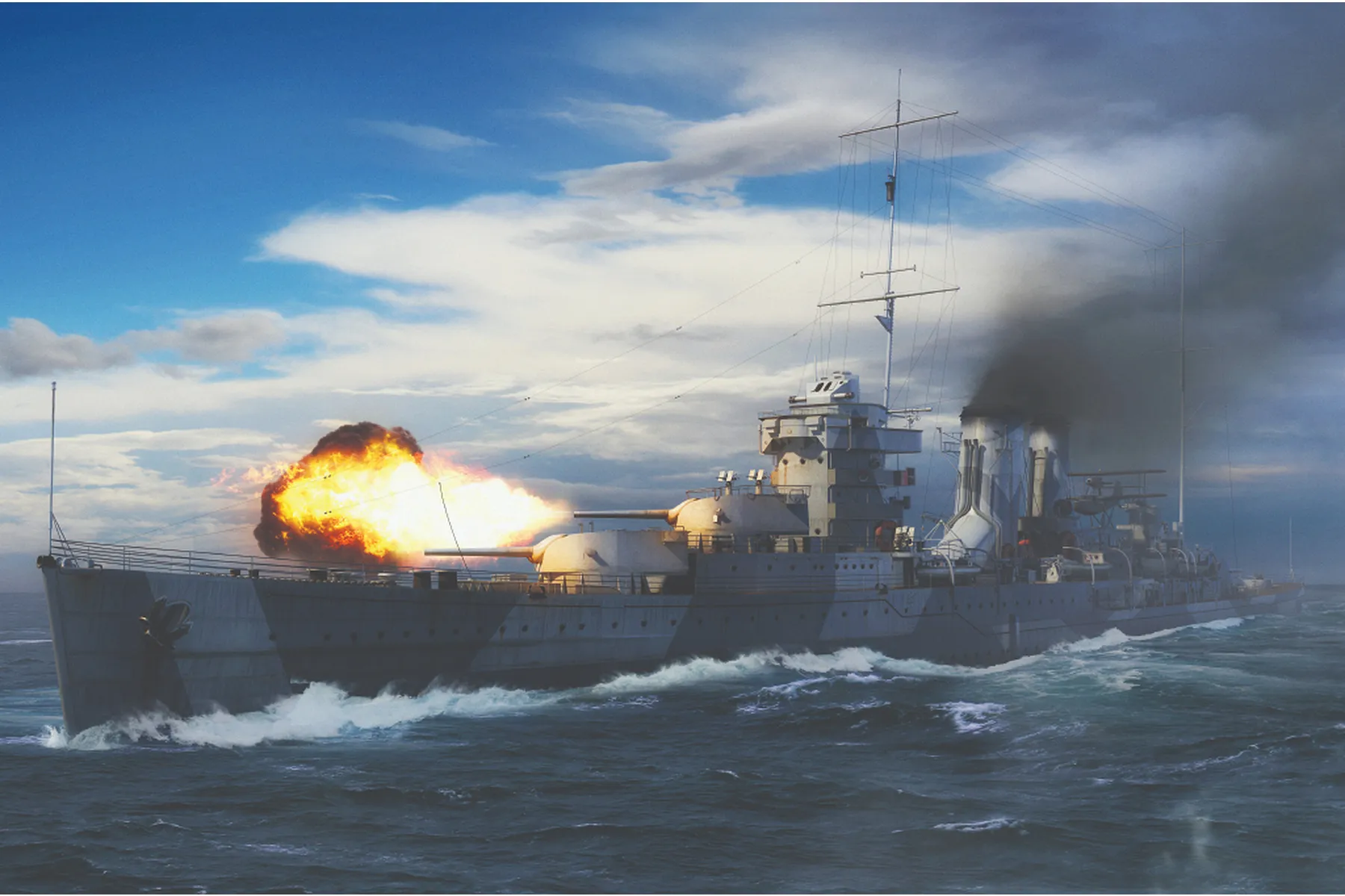 Trumpeter 1/700 HMS York Heavy Cruiser Scaled Plastic Model Kit