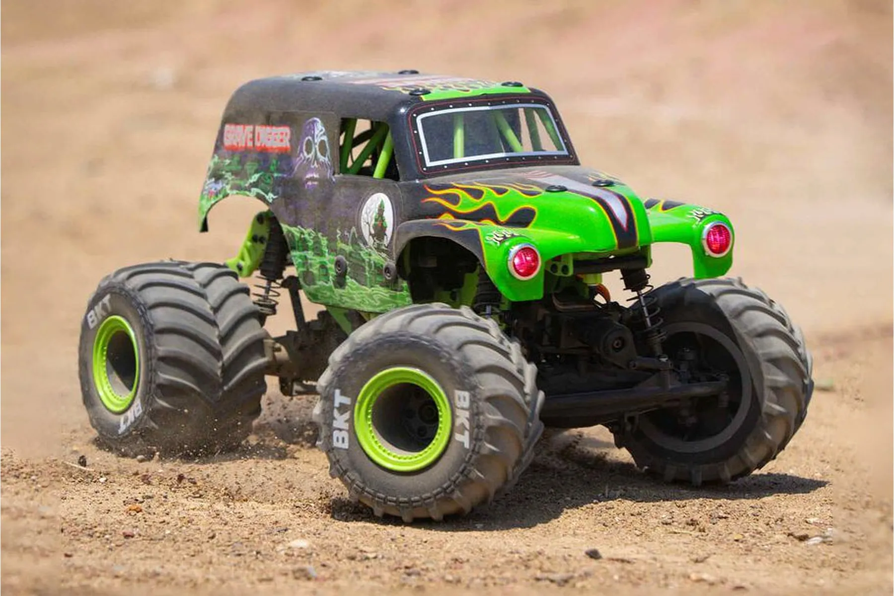 Losi Mini LMT Grave Digger RC Monster Truck Electric 4WD 1/18 Scale RTR ...