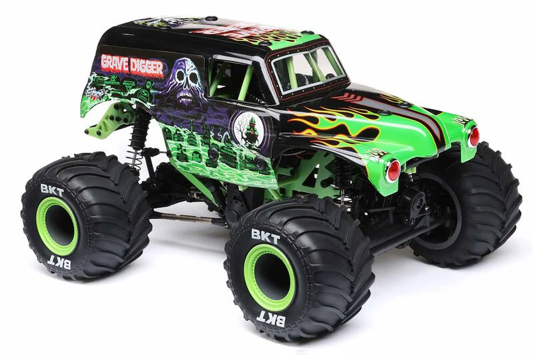 Losi Mini LMT Grave Digger RC Monster Truck Electric 4WD 1/18 Scale RTR ...