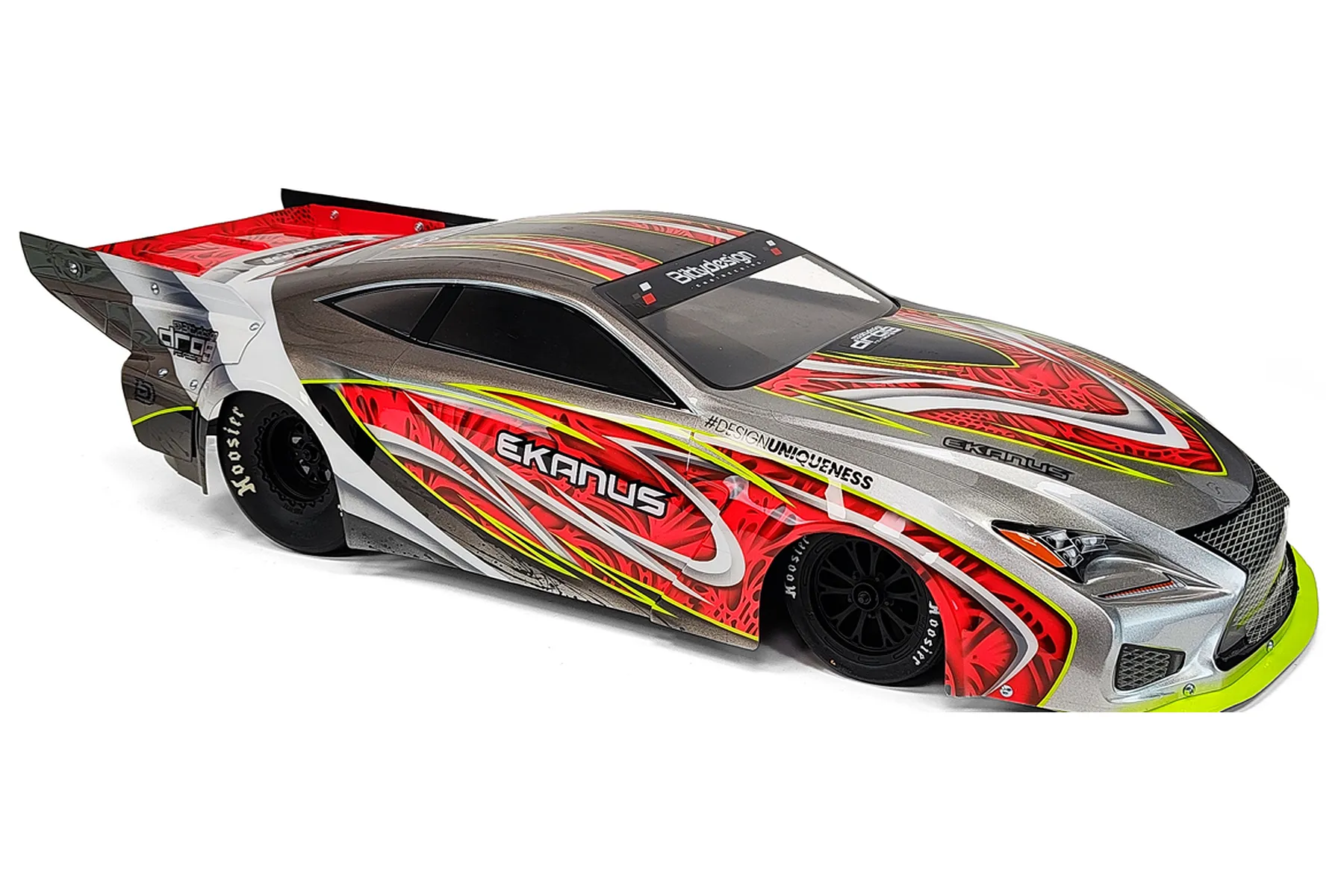 Bittydesign 1/10 Ekanus Unpainted Drag Car Shell - Clear