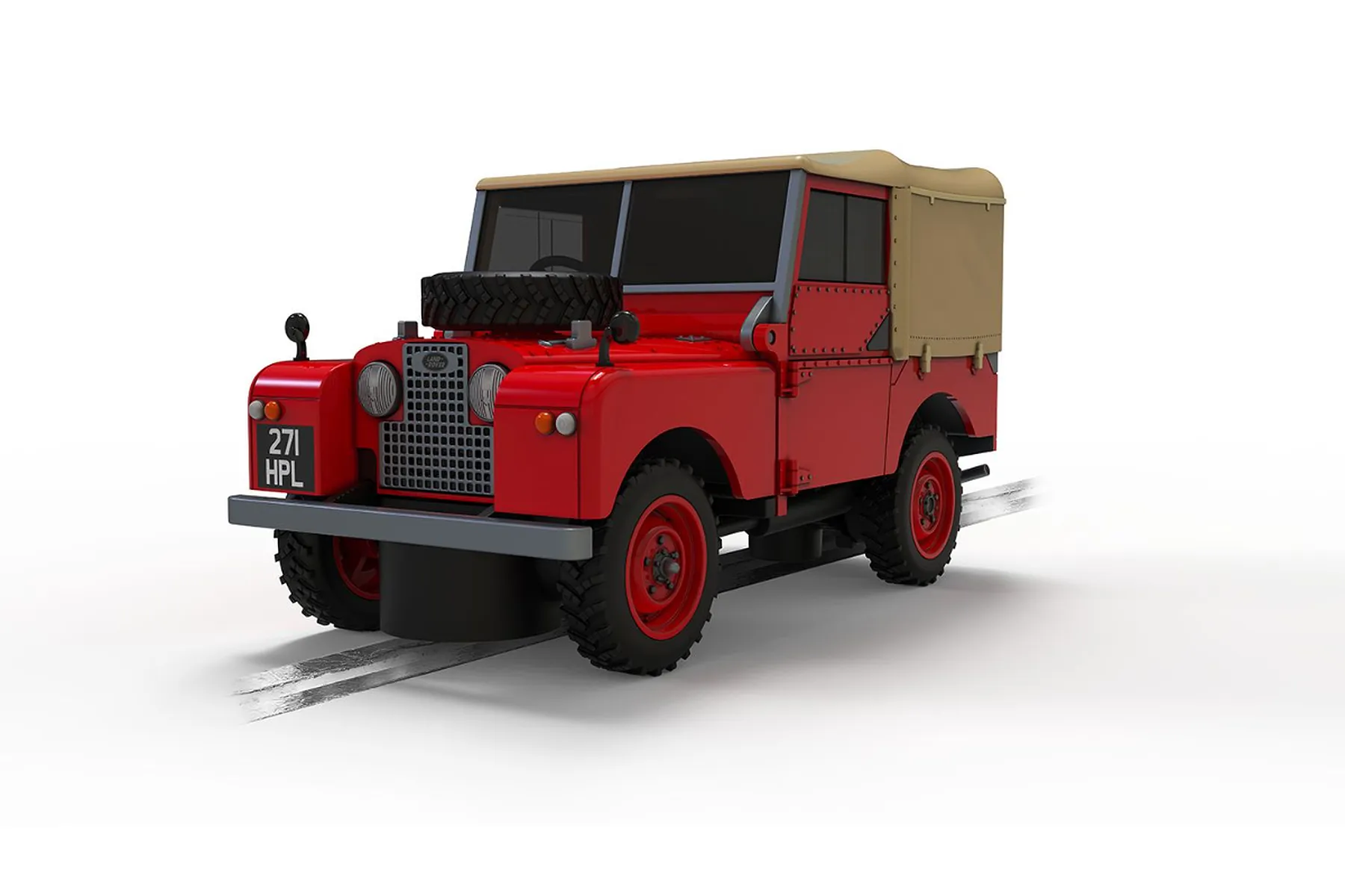 Scalextric 1/32 Land Rover Series 1 - Poppy Red Slot Car