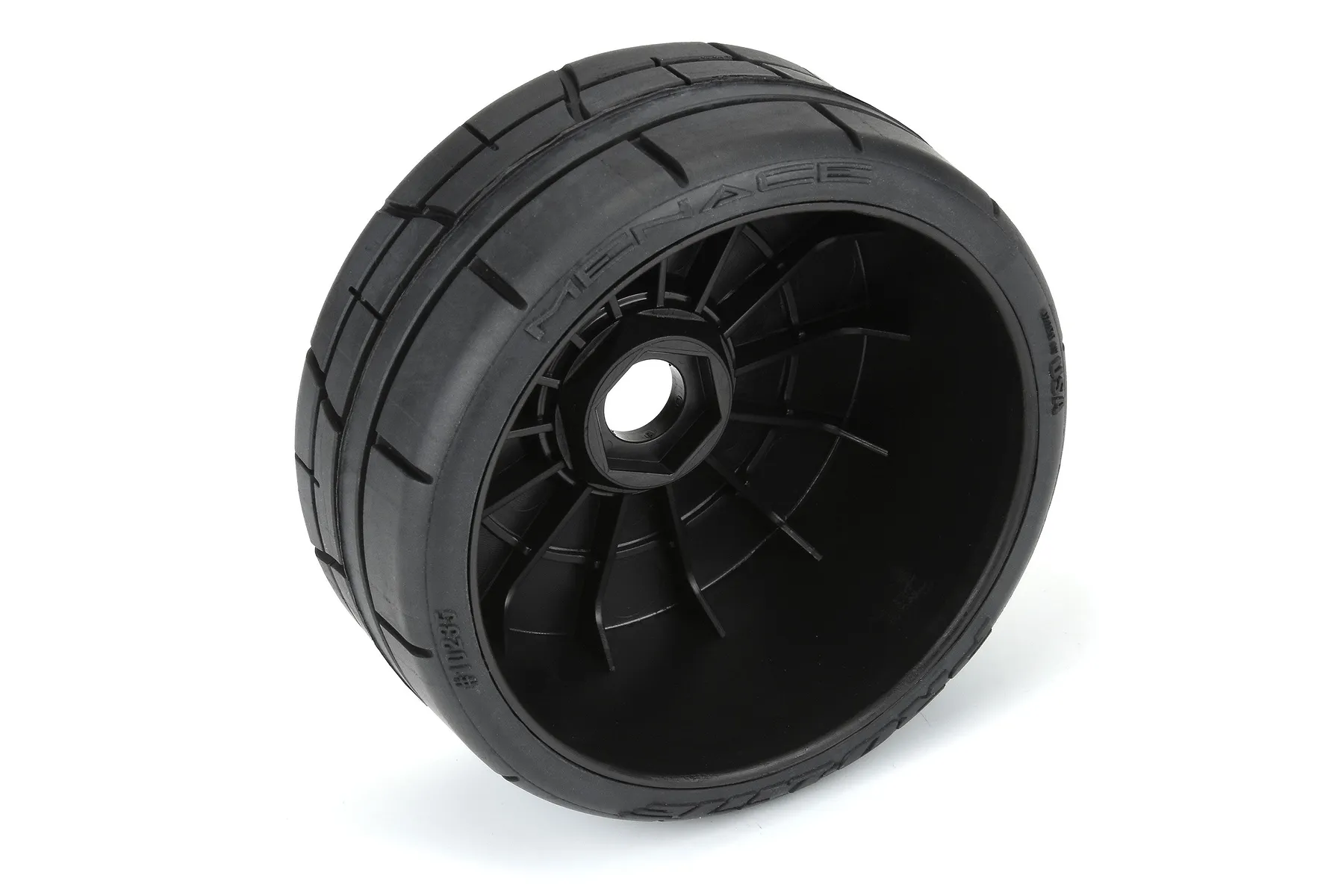 Pro-Line 1/8 Menace HP Speed Run Belted Tyres on Black Dish Rims ...