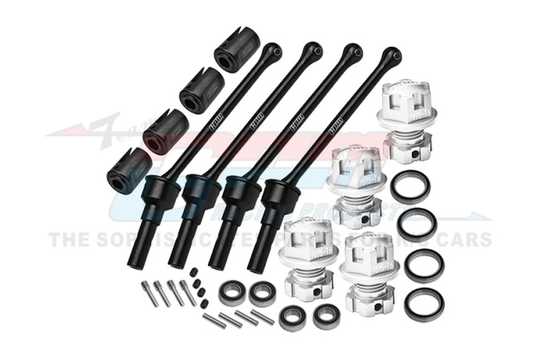 GPM 88mm Carbon Steel Front & Rear CVD Shafts w/ Aluminium Wheel Lock ...