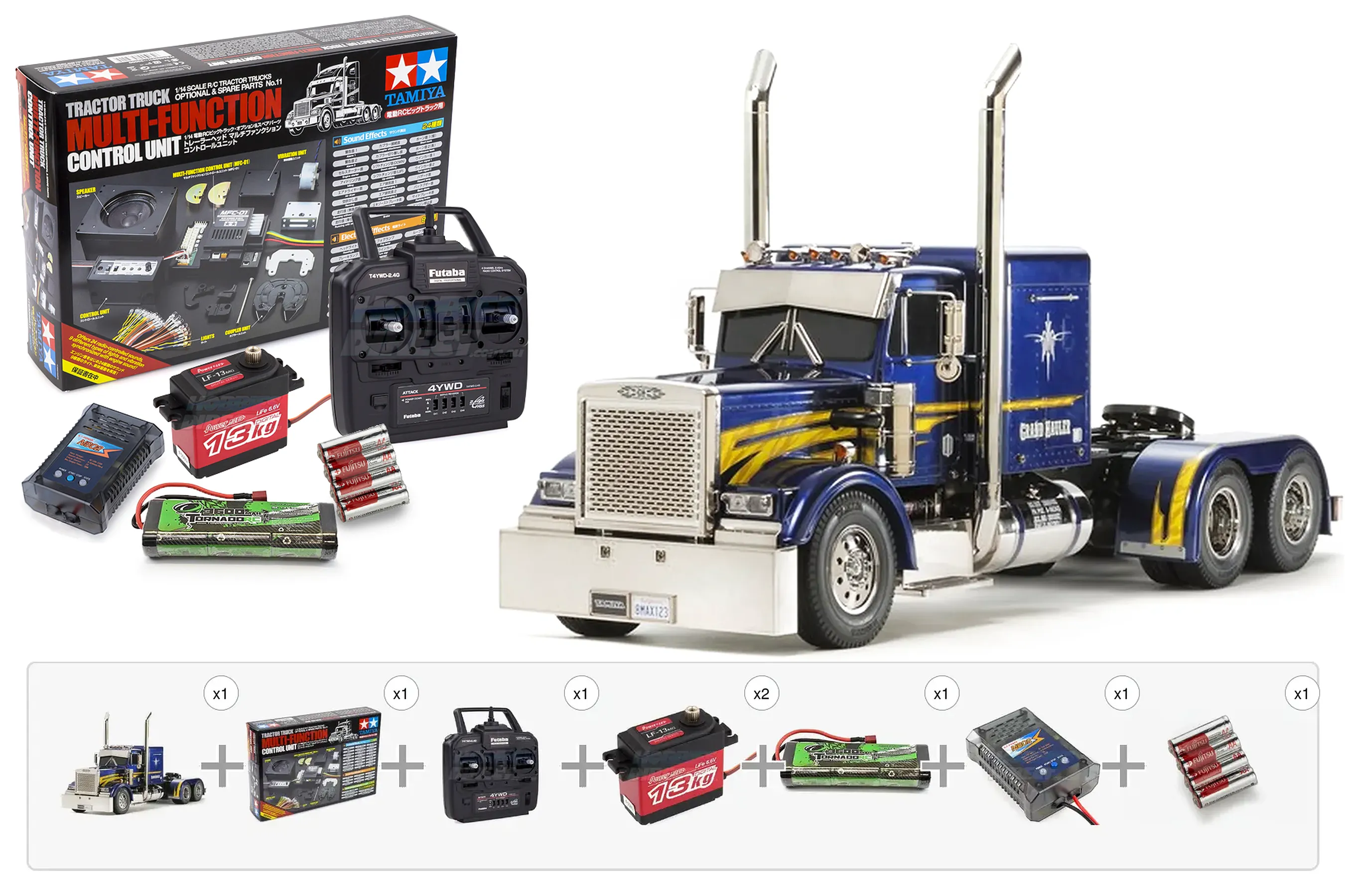 Tamiya Grand Hauler RC Truck Kit - Builders Bundle