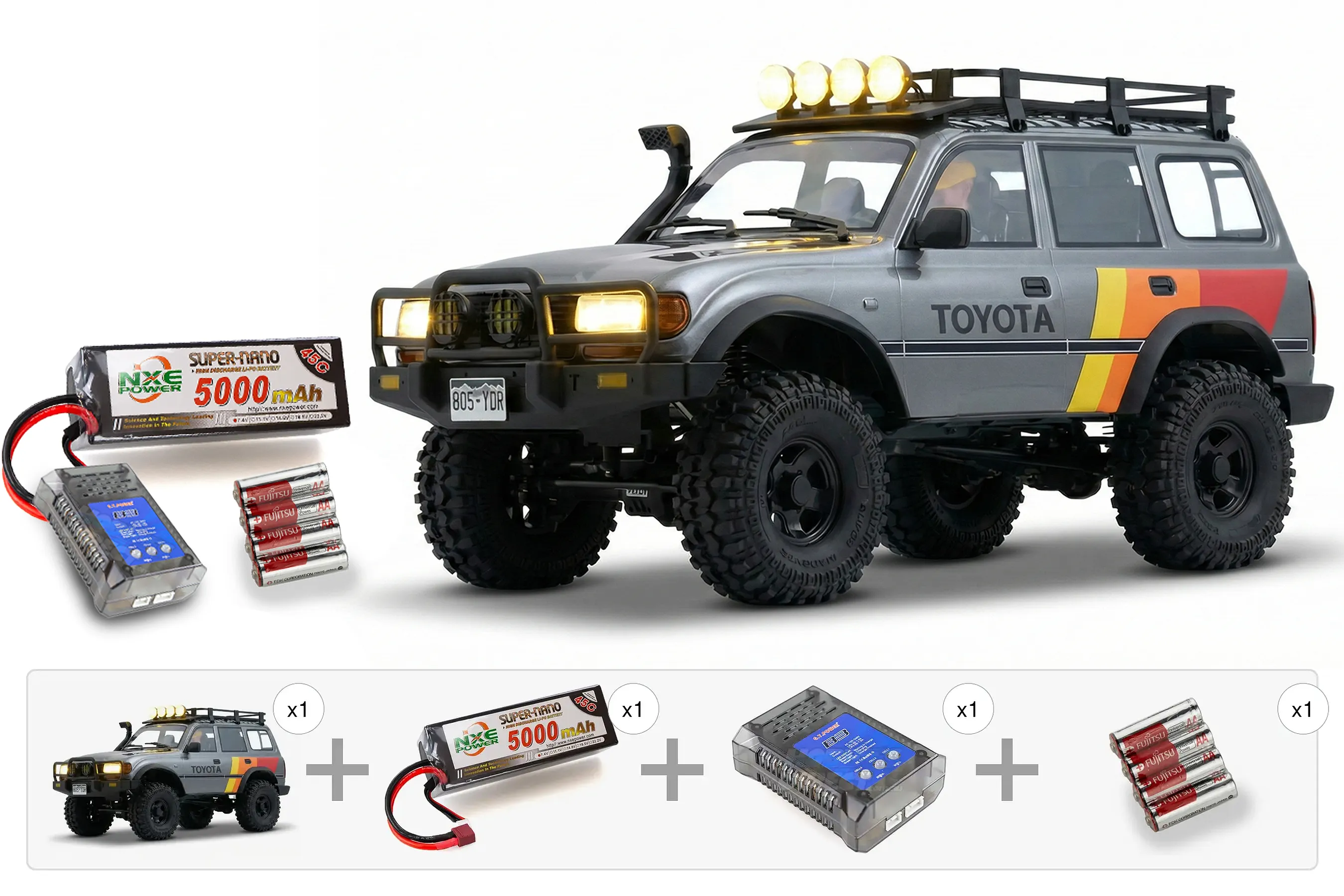 FMS FCX10 LC80 Toyota Land Cruiser RC Rock Crawler - Essentials Pack