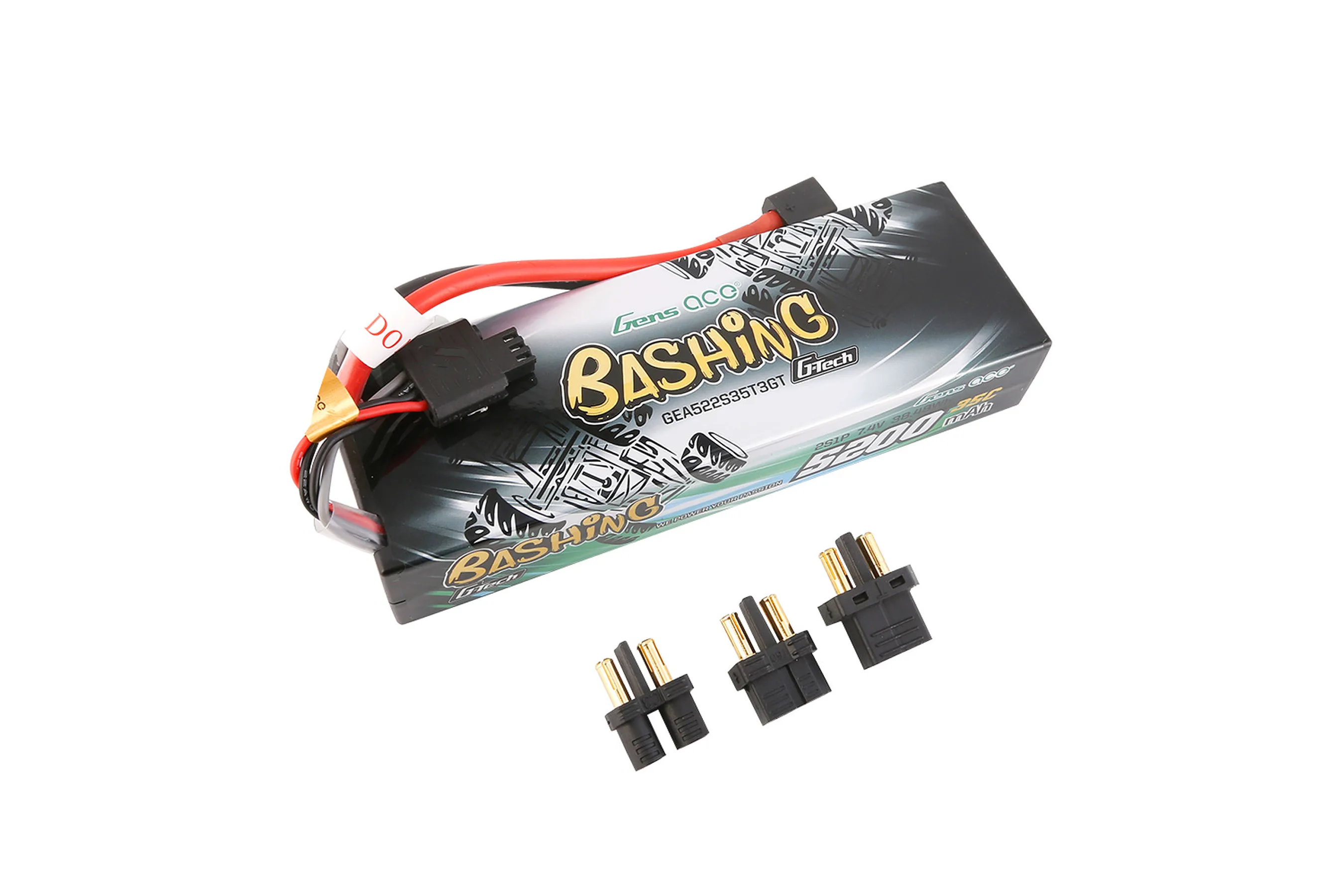 Gens Ace Bashing 7.4V 5200mAh 35C 2S Hard Case LiPo Battery