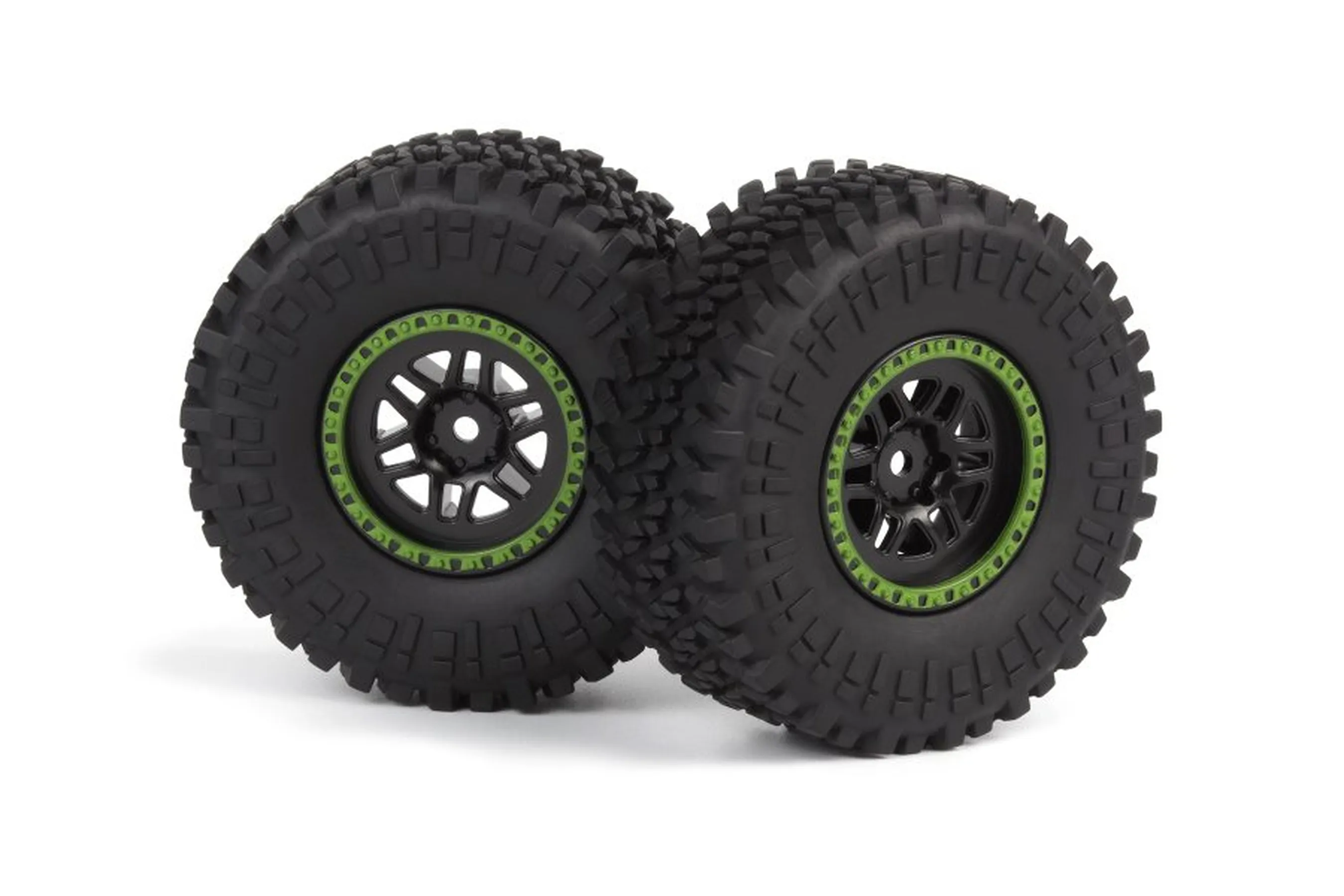 Maverick Doha Wheels on 12 Spoke Green Rims 2Pcs - Glued Wheels