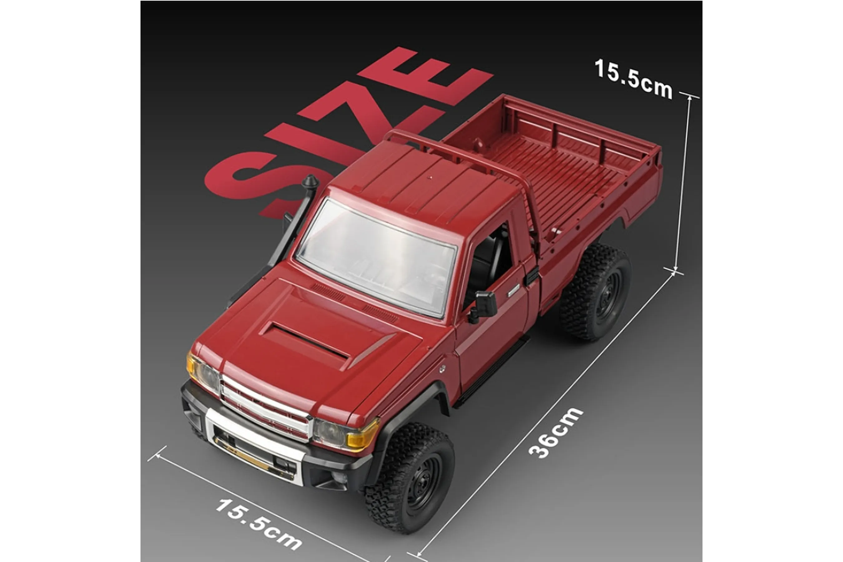 MN Model Toyota LC79 RC Rock Crawler Electric 4WD 1/12 Scale RTR - Red