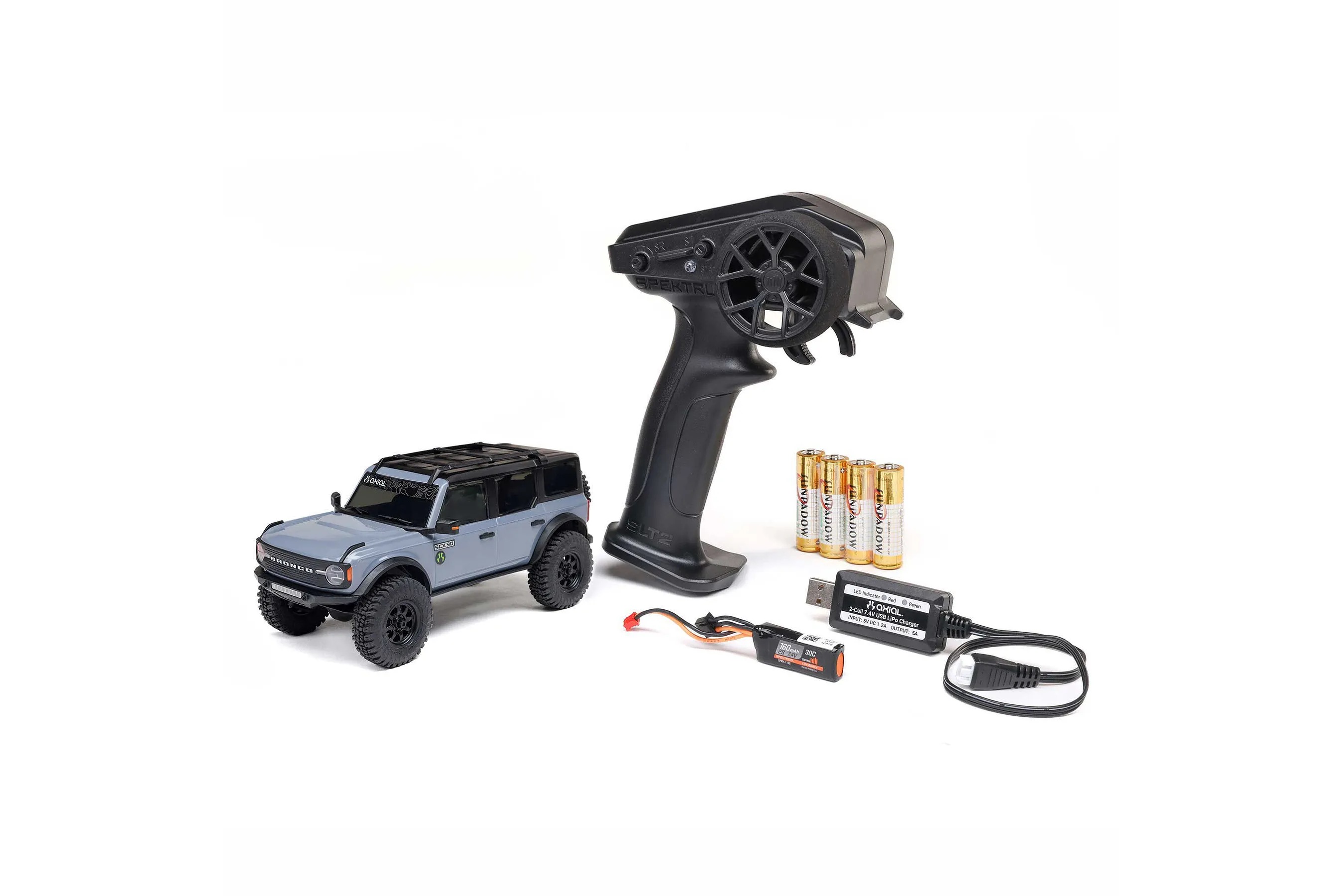 Axial SCX30 Ford Bronco RC Rock Crawler Electric 4WD 1/30 Scale RTR - Grey