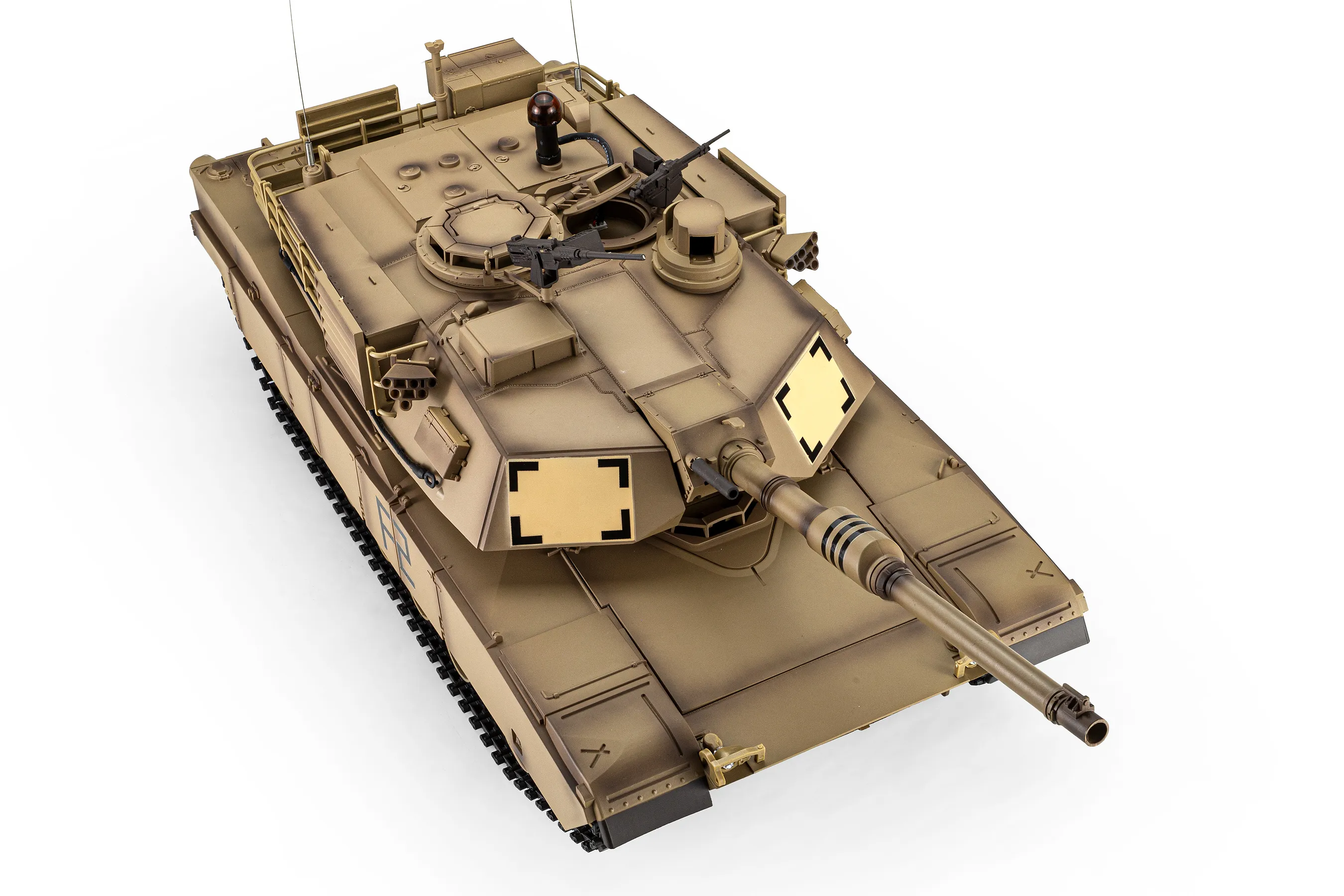 Heng Long USA M1A2 Abrams RC Tank Electric Tracked 1/16 Scale RTR