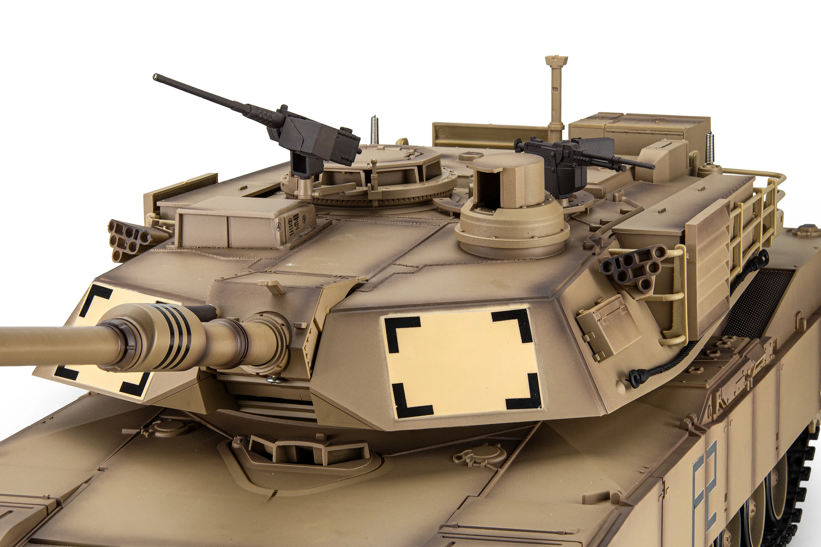 Heng Long USA M1A2 Abrams RC Tank Electric Tracked 1/16 Scale RTR