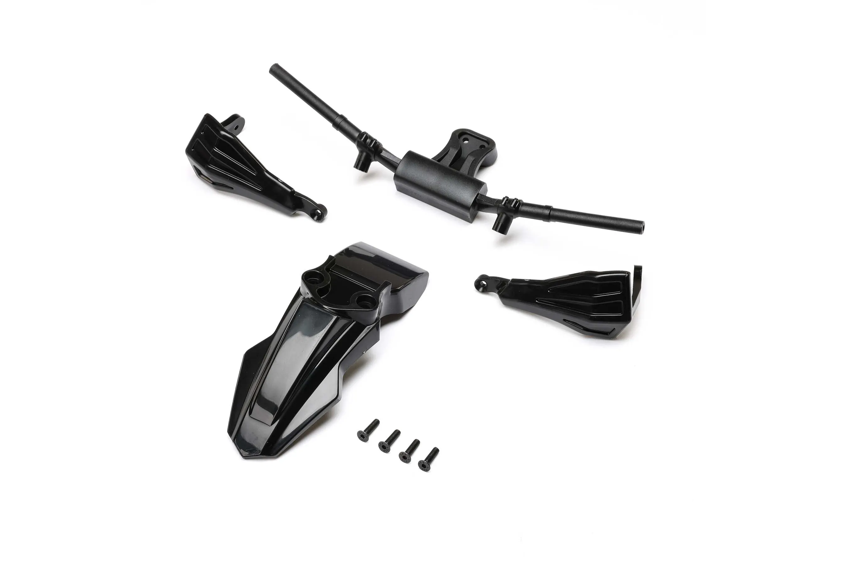 Losi Fender, Handguards & Handle Bars, Black: Promoto-SM