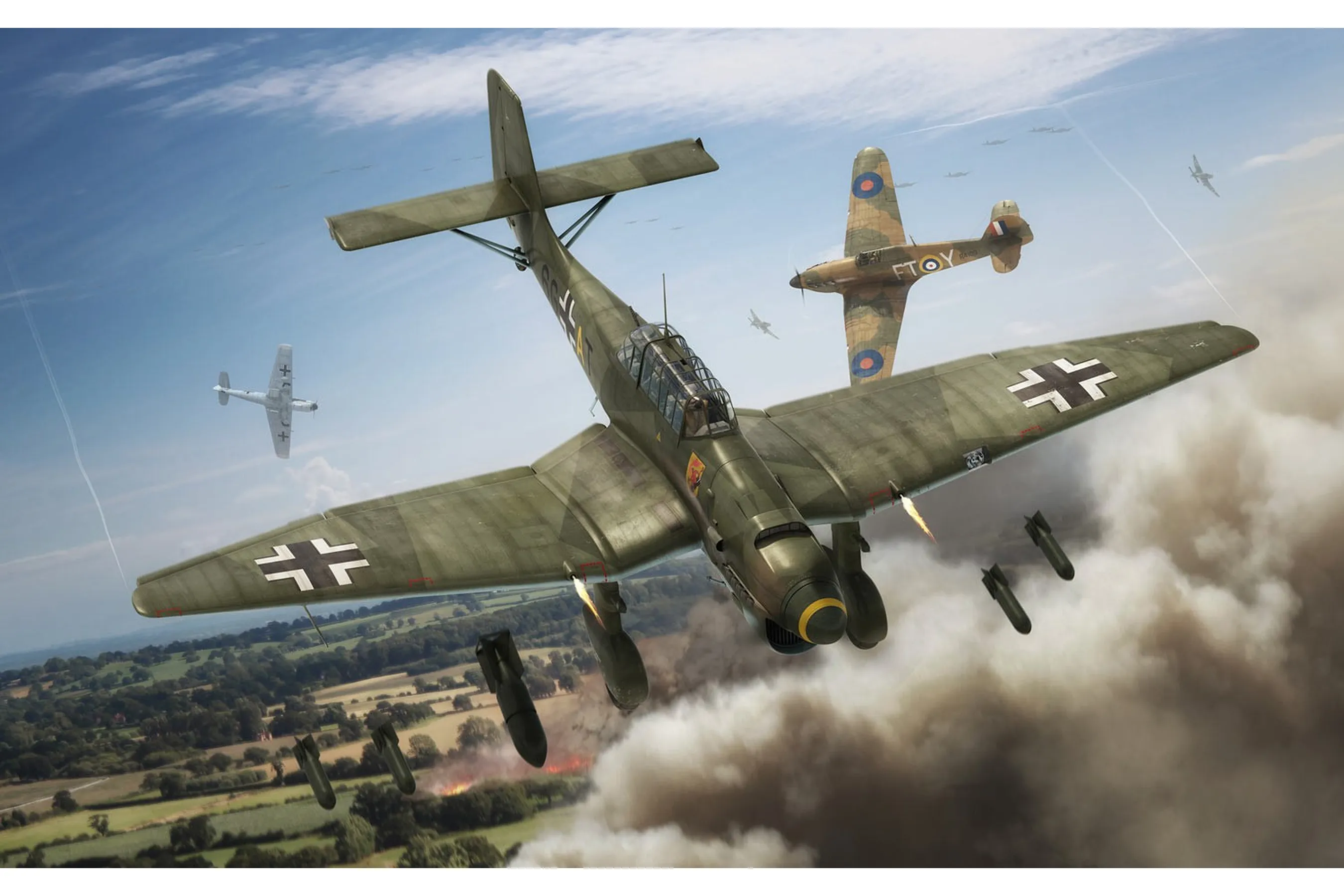 Airfix 1/72 Junkers Ju87 B-1 Stuka Bomber Scaled Plastic Model Kit