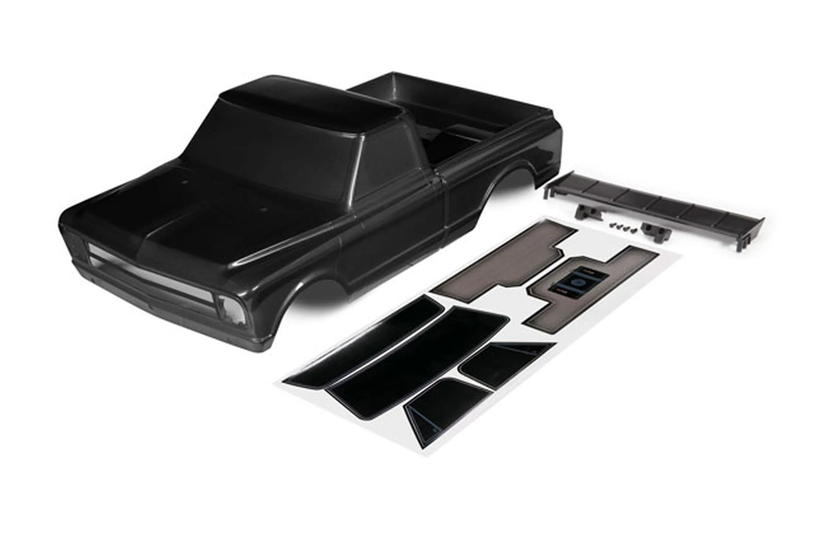 Traxxas 1/10 Chevrolet C10 Black Painted Body Shell w/ Rear Wing & Decals