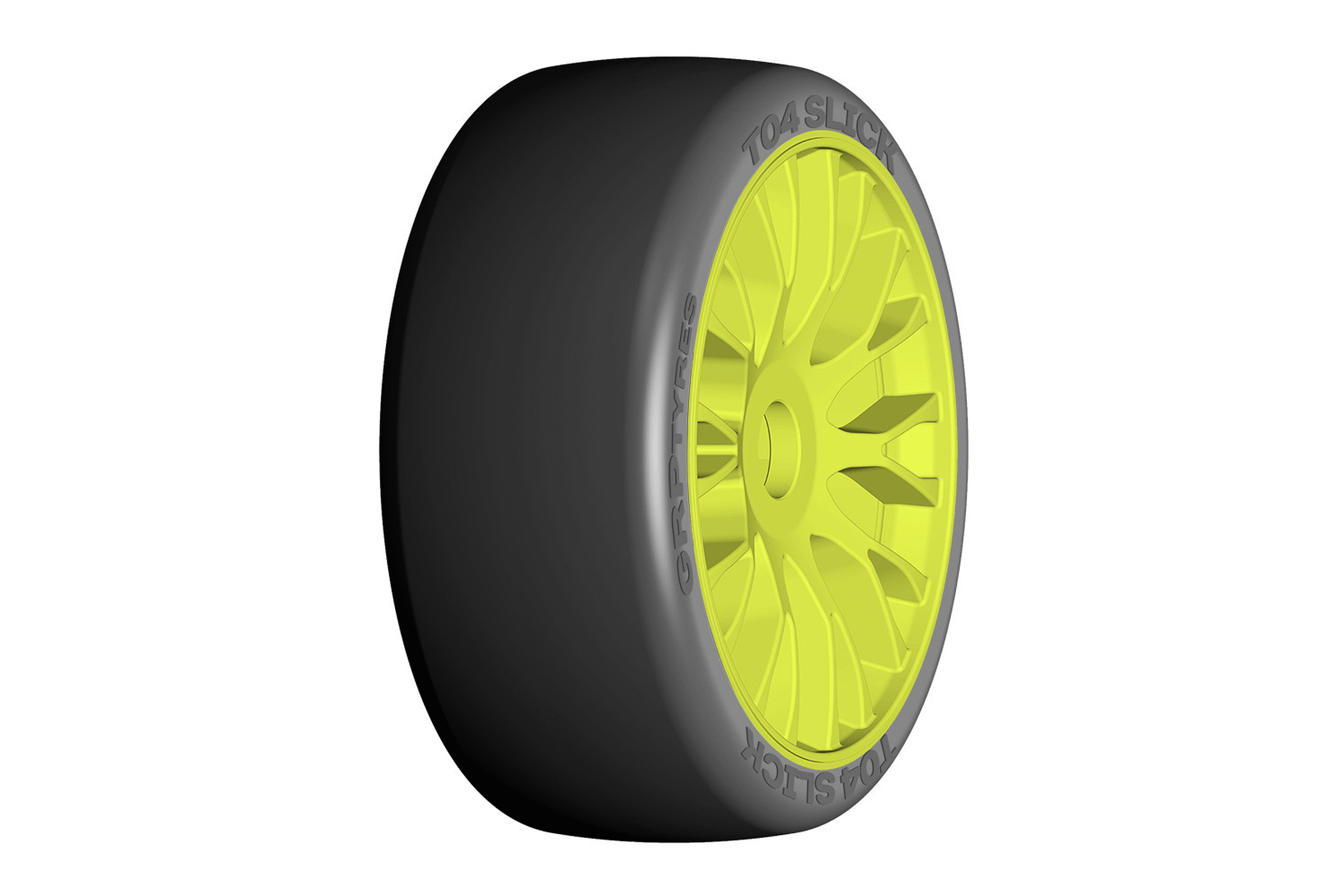 GRP 3.1" T04 XM2 Super Soft Compound Slicks on Yellow Spoke Rims ...