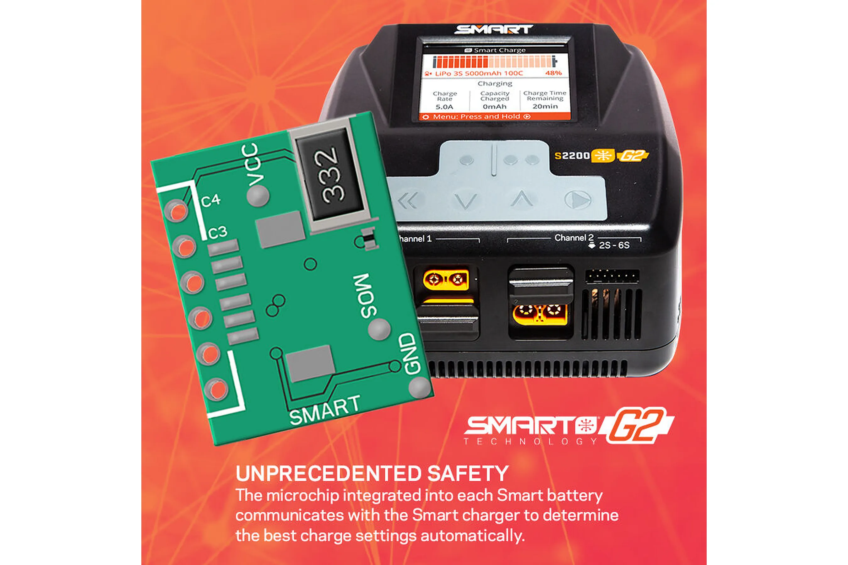 Spektrum S2200 G2 AC 2x200W Smart Charger