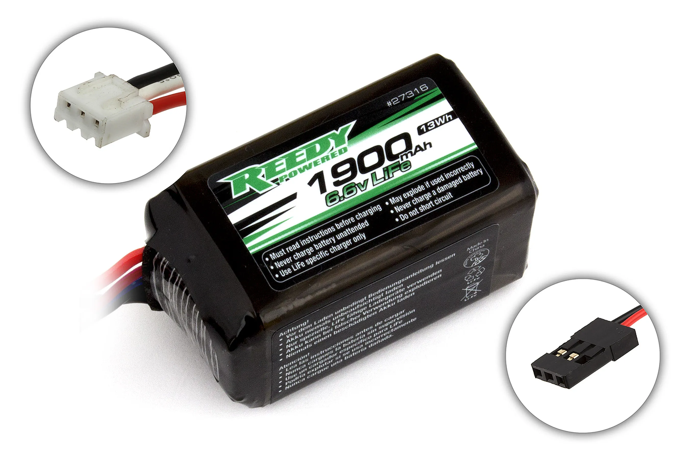 Reedy Power Pro 6.6V 1900mAh Rx LiFe Battery