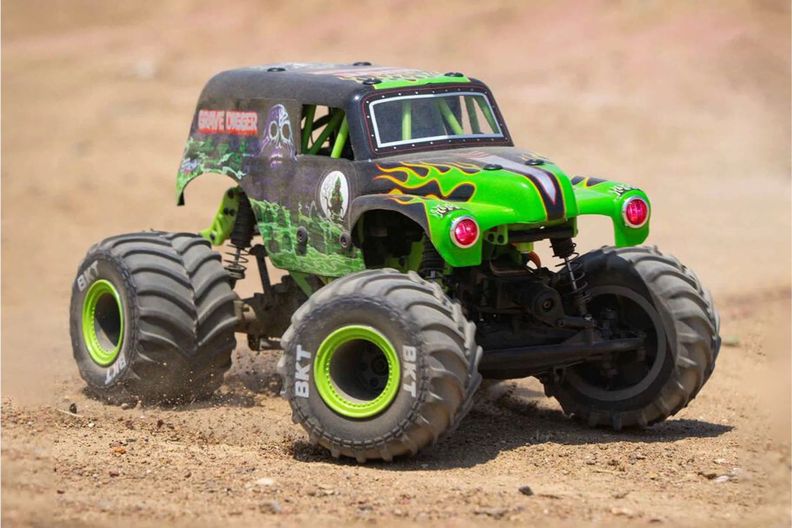 Losi Mini LMT Grave Digger RC Monster Truck Electric 4WD 1/18 Scale RTR ...