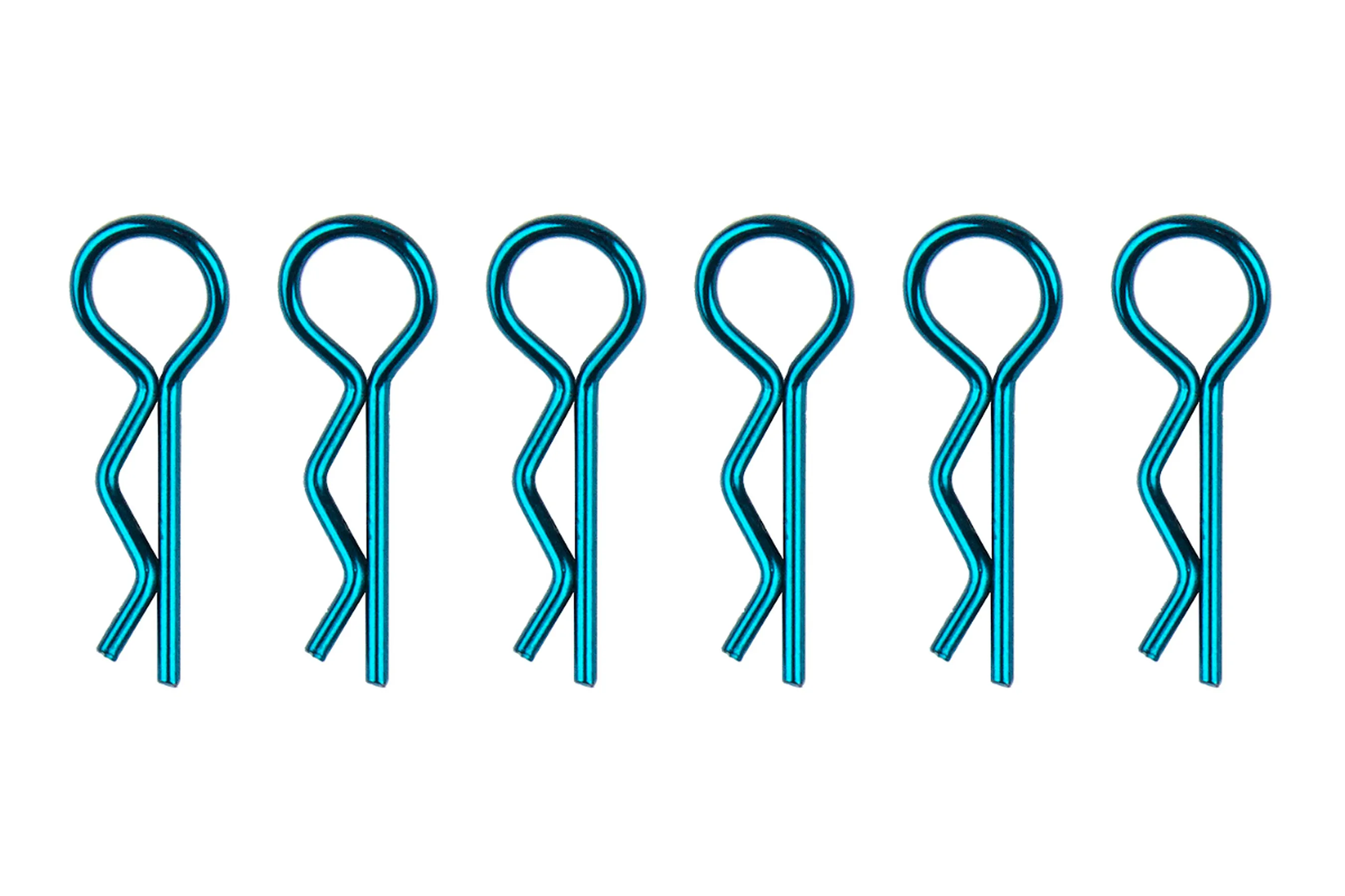 Team Associated Blue Short Body Clips 6Pcs