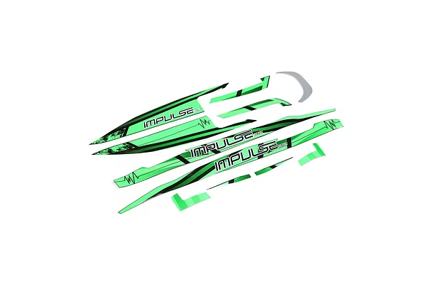 Pro Boat Decal Set Black/Green: Impulse 32