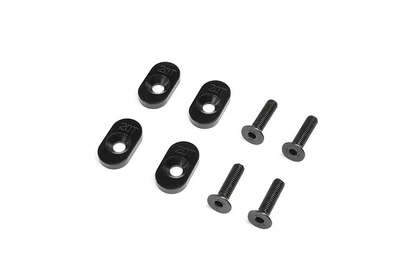 Losi Engine Mount Insert & Screws 20T, Black(4): DBXL 2.0