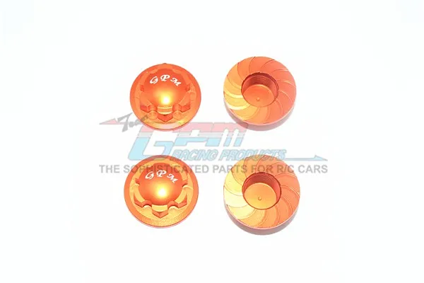 GPM Orange Aluminium 17mm Flanged Serrated Wheel Nuts 4Pcs