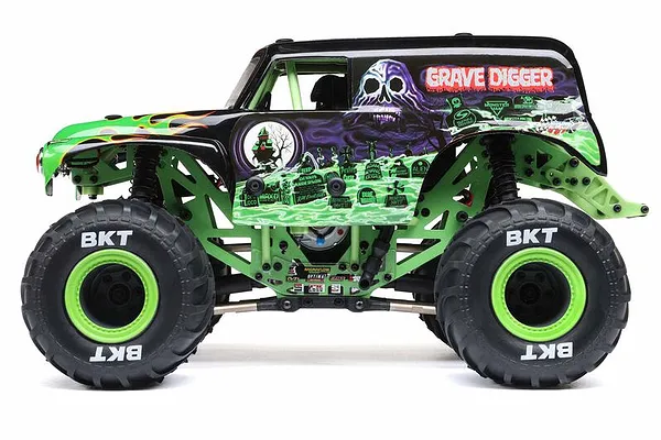 Losi Mini LMT Grave Digger RC Monster Truck Electric 4WD 1/18 Scale RTR ...
