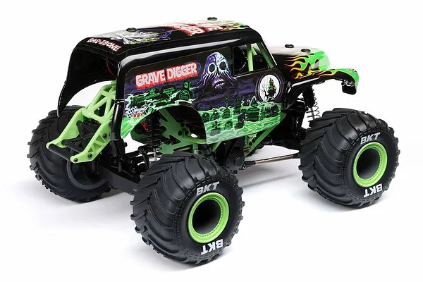 Losi Mini LMT Grave Digger RC Monster Truck Electric 4WD 1/18 Scale RTR ...