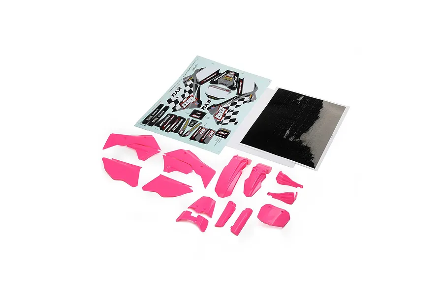 Losi Plastics with Wraps, Pink: PM-MX/SM