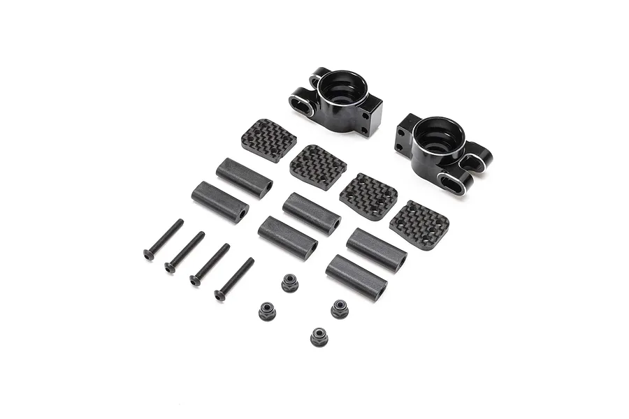 TLR Rear Hub, Aluminum: 8X, 8XE 2.0