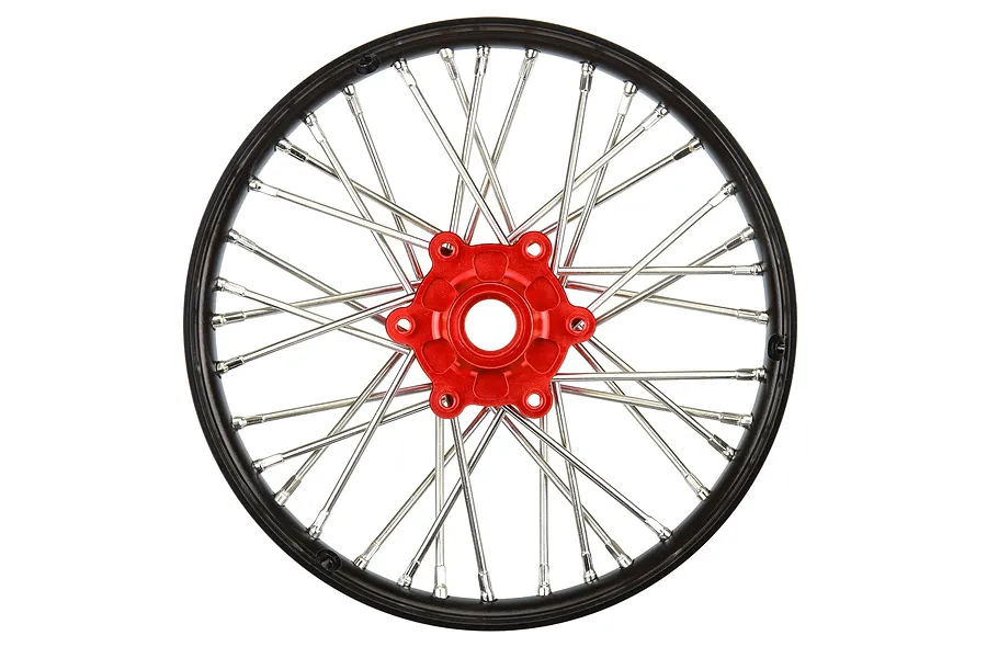 Pro-Line 1/4 Pro-Spec Aluminum V2 Bead Front Wheel Black/Red (1 ...
