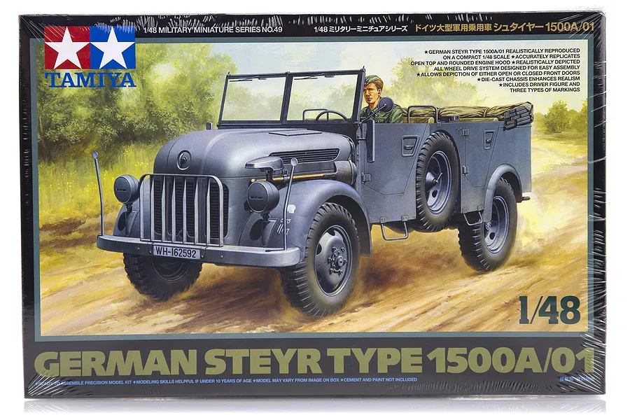 Tamiya 1/48 German Steyr Type 1500A/01 Truck Scaled Plastic Model Kit