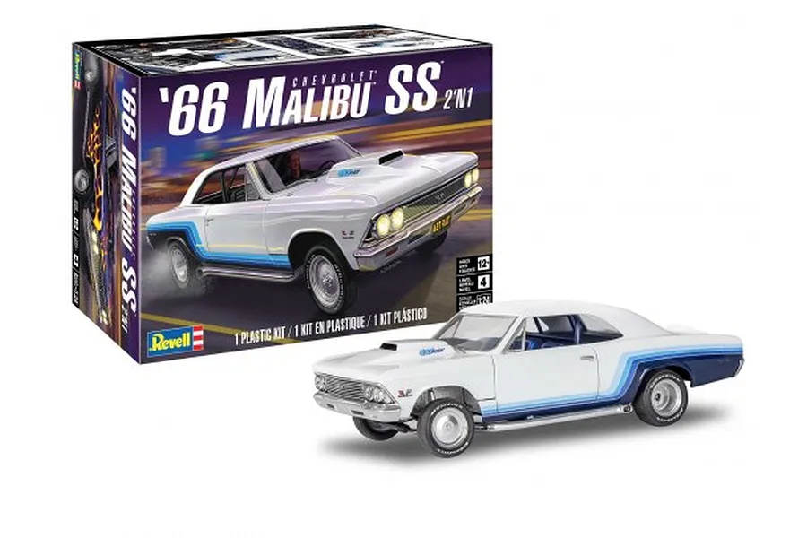 Revell 1/24 1966 Malibu SS 2’N1 Scale Model Kit